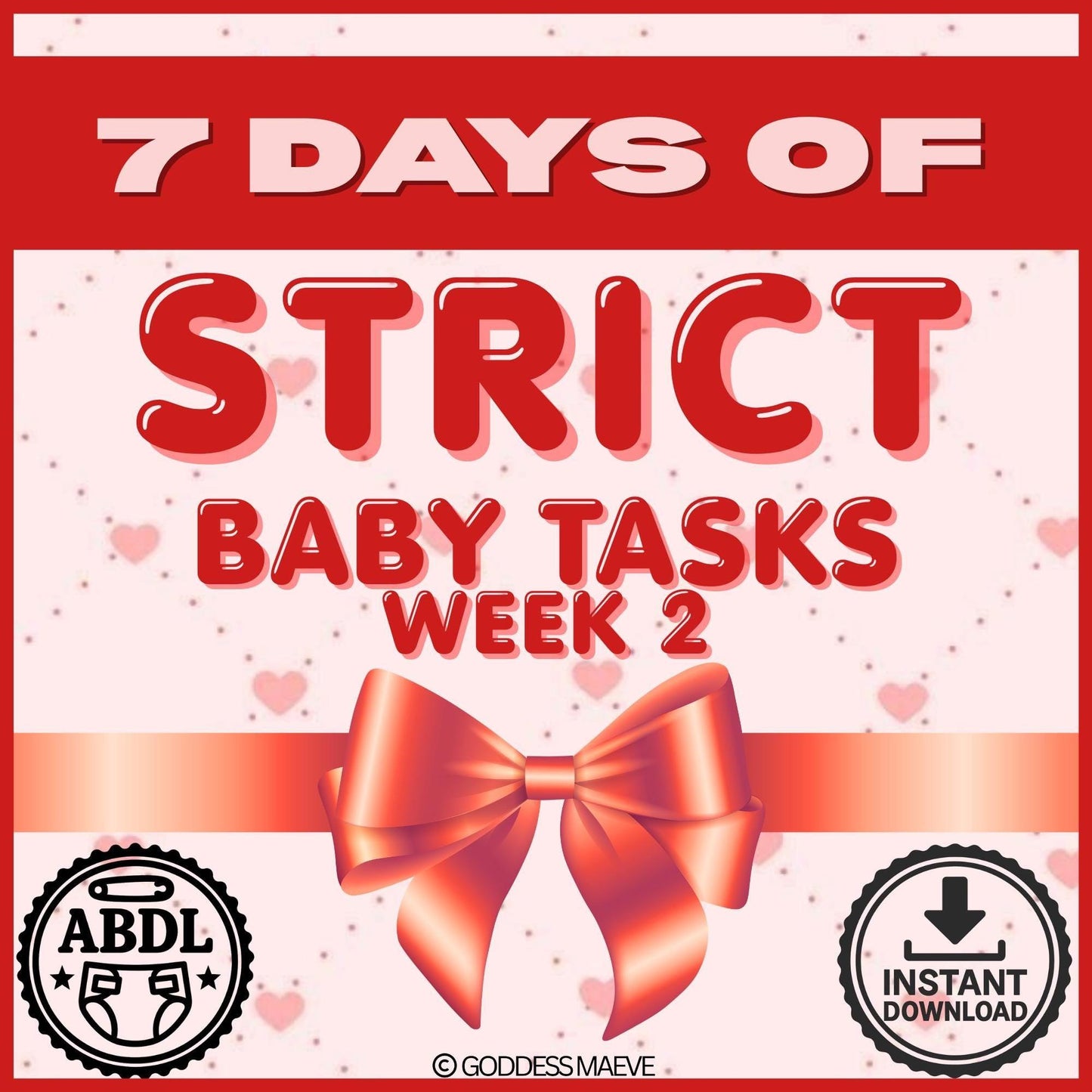 7 Days of Strict Adult Tasks Week 2 ABDL Pack Digital Download PDF ...